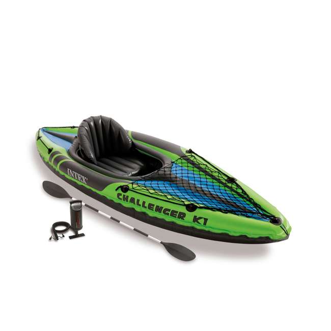 Intex Challenger K1 1-Person Inflatable Kayak With Oars And Pump : 68305EP