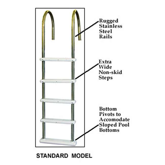 Blue Wave Stainless Steel Above Ground Pool Ladder Ne122ss