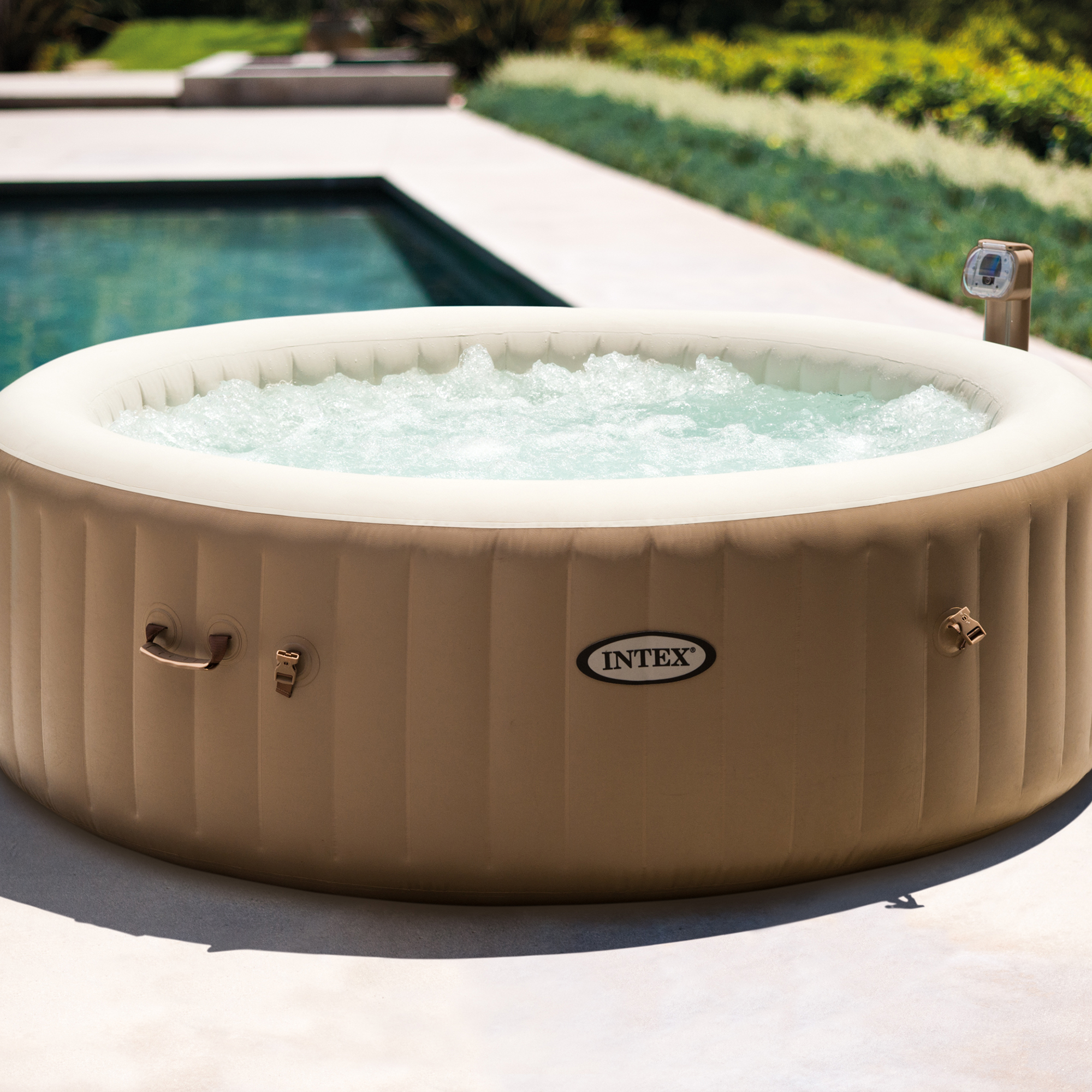 Intex Inflatable Pure Spa 6 Person Portable Heated Bubble Jet Hot Tub