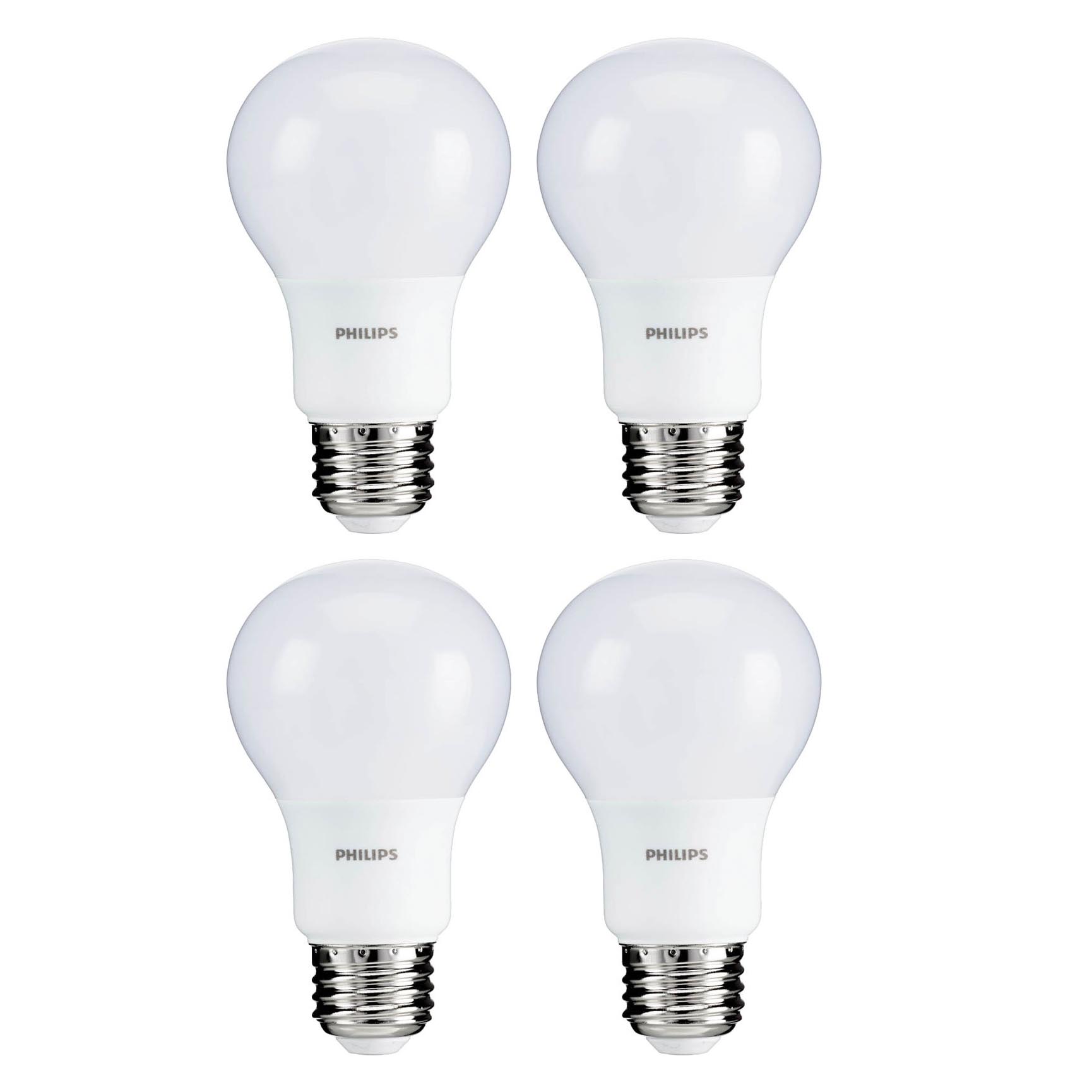 Philips 5.5 Watt A19 40W Replacement 450 Lumen Soft White LED Light ...